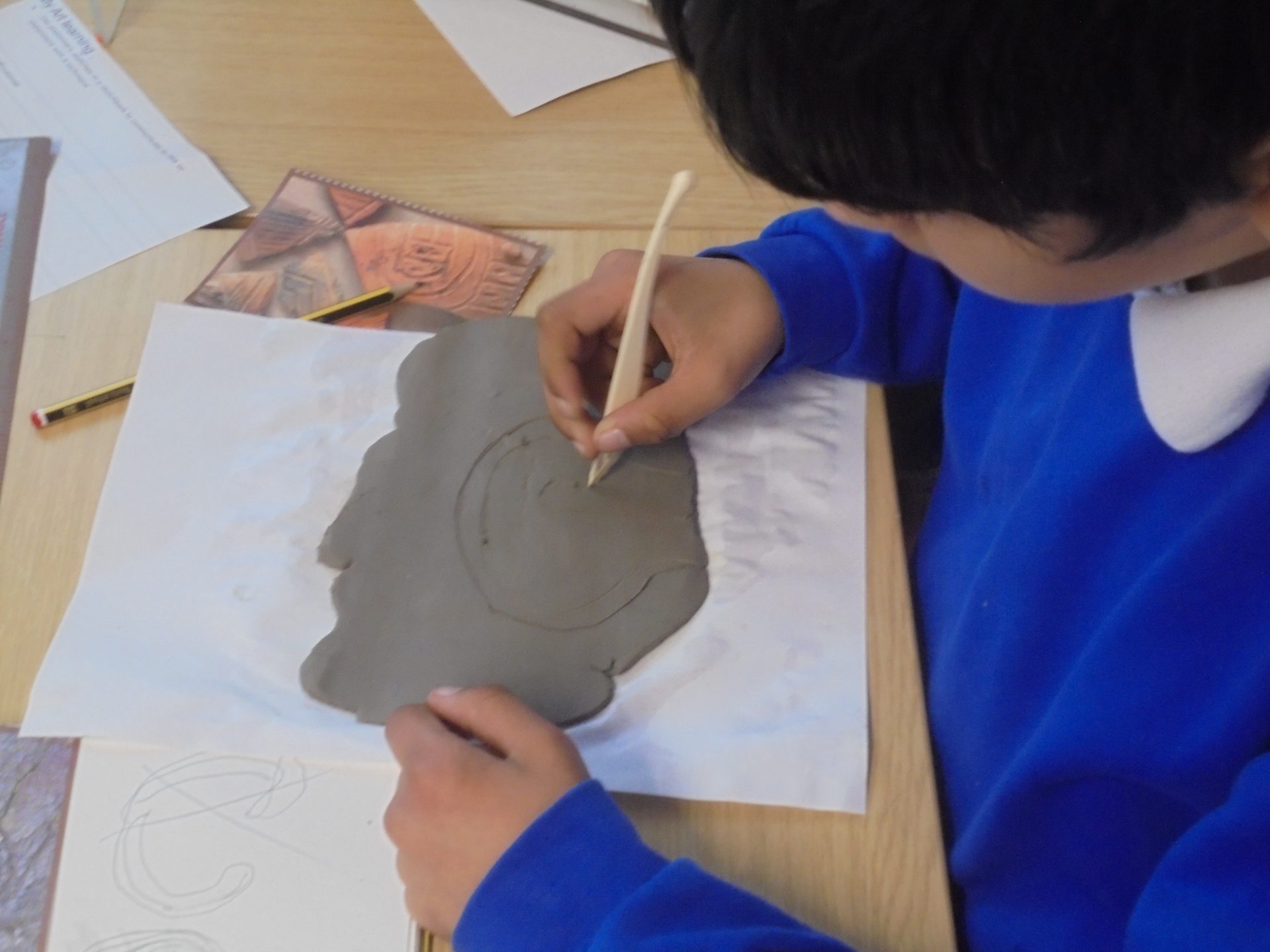 Clay designs in Fairsnape class - Calder Lodge School